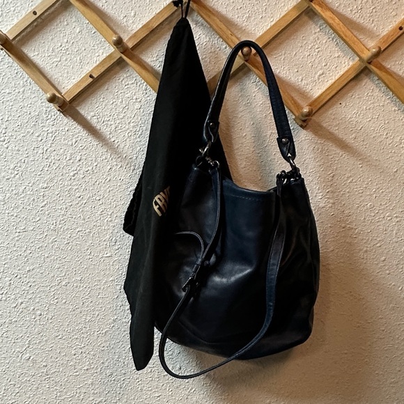 Frye | Bags | Frye Dark Blue Leather Shoulder Bag | Poshmark